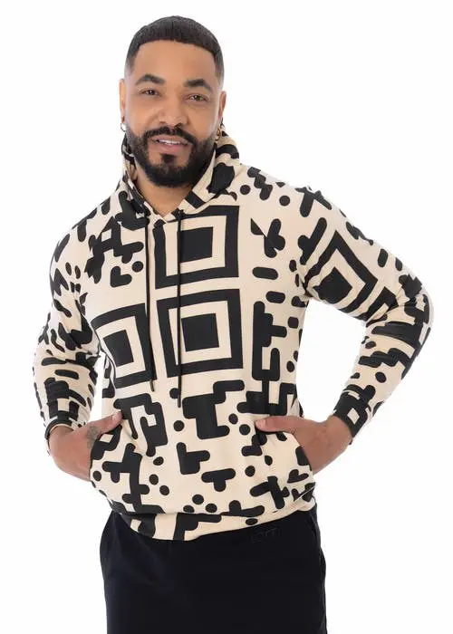 DAI MODA Qr Code Graphic Hoodie