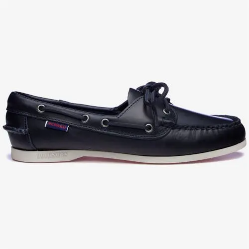 SEBAGO Jacqueline Waxy Boat Shoes - Blue Navy