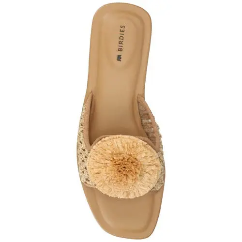 BIRDIES The Kiwi Pom Sandal - Tan Openweave