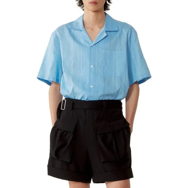 LANVIN Textured Shirt In Cotton And Silk