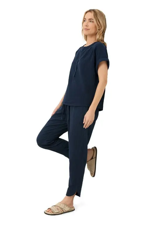 PACT Organic Cotton Coastal Double Gauze Tapered Pull-on Pant