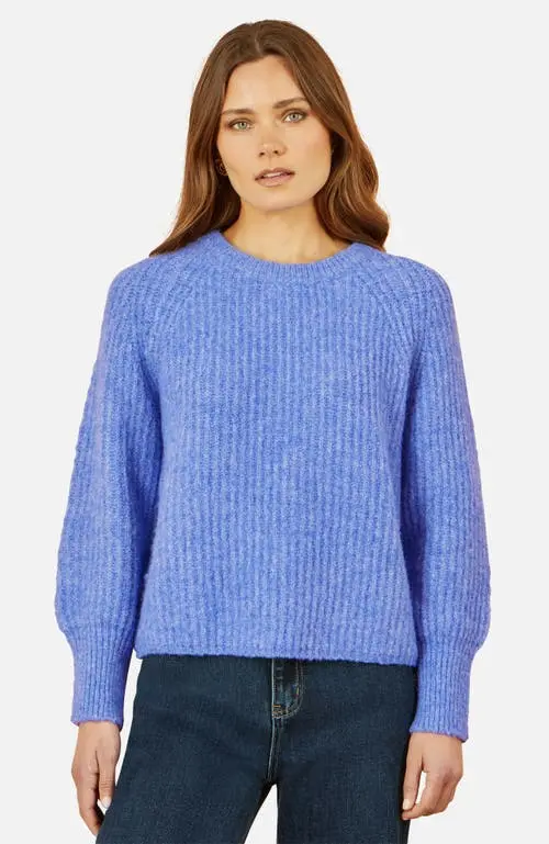 YUMI Long Sleeve Crew Neck Jumper - Blue