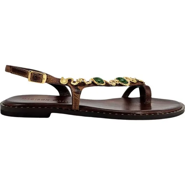 MADISON MAISON Leather Flat Thong Sandal