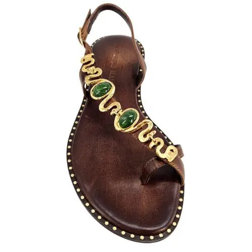 MADISON MAISON Leather Flat Thong Sandal