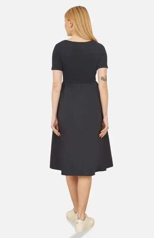 YUMI Jersey Top And Cotton Midi Dress