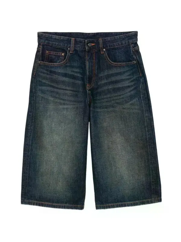 JNBY Vintage Wash Distressed Denim Shorts