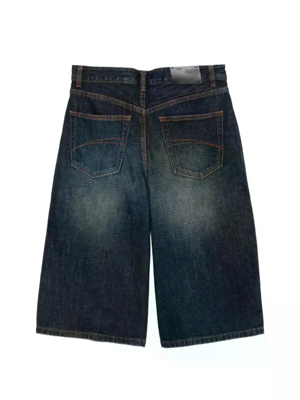 JNBY Vintage Wash Distressed Denim Shorts