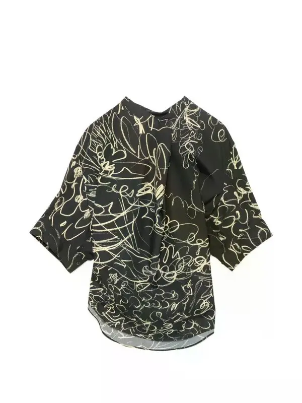 JNBY Botanical Line Short-sleeve Top - Black
