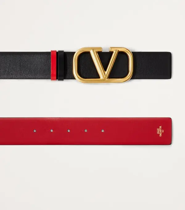 Valentino Garavani Reversible Vlogo Signature Belt - Black
