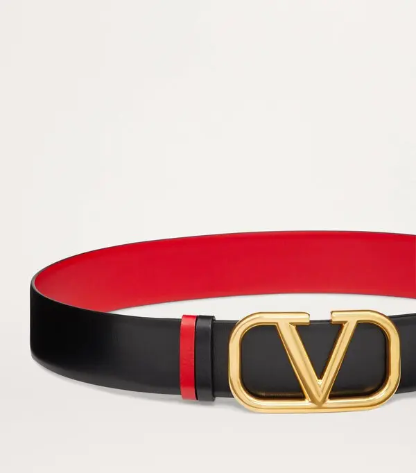 Valentino Garavani Reversible Vlogo Signature Belt - Black