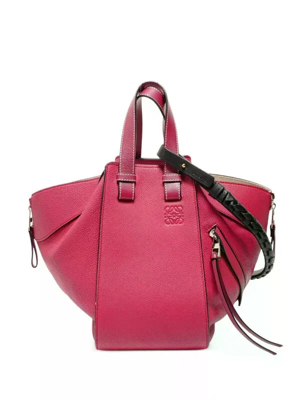 Loewe Large Hammock Leather Tote Bag - Pink