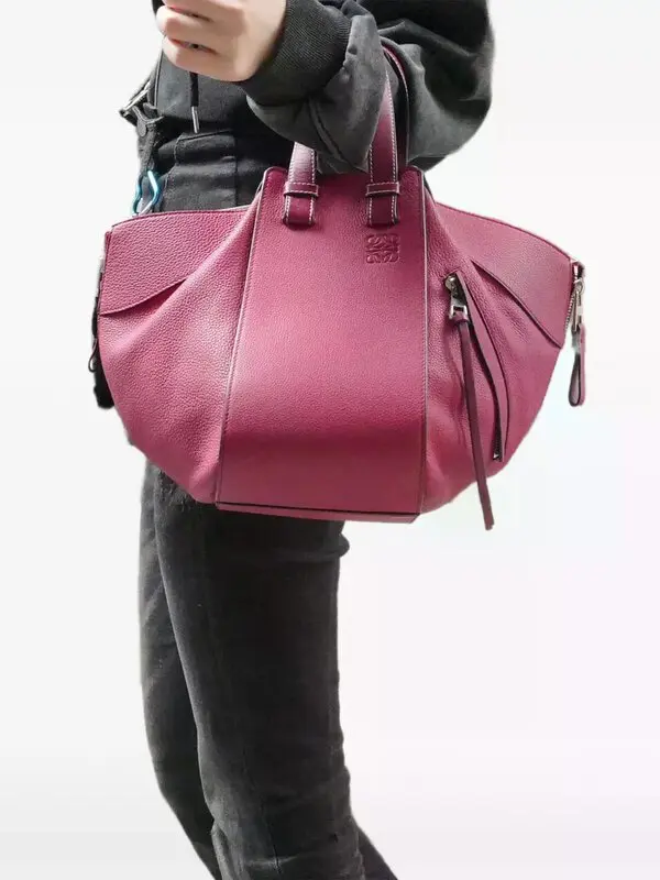 Loewe Large Hammock Leather Tote Bag - Pink