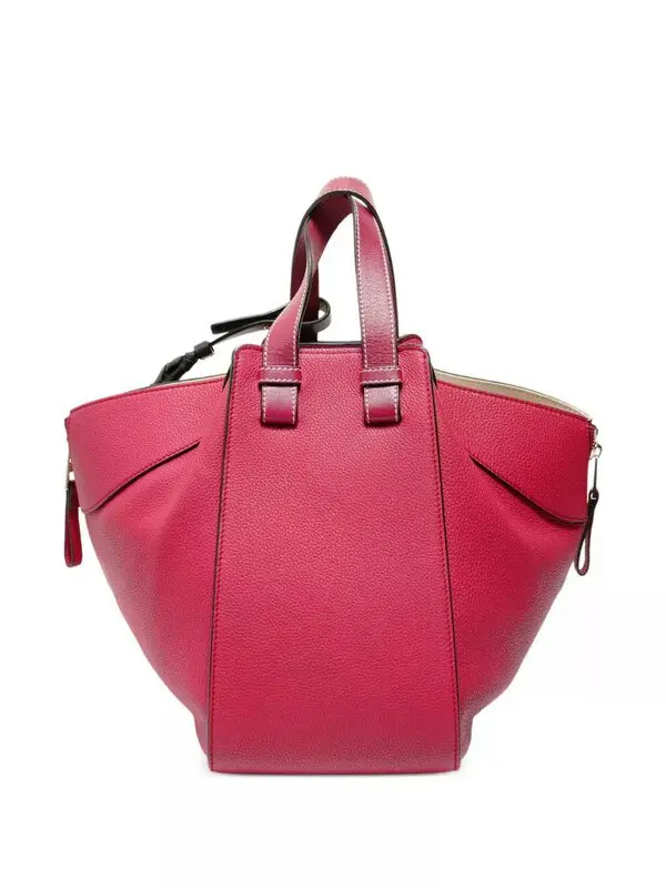 Loewe Large Hammock Leather Tote Bag - Pink