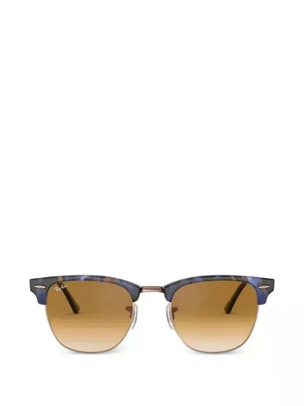 Ray-ban Clubmaster Browline-frame Sunglasses - Neutrals