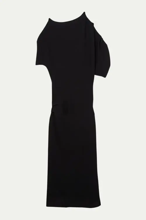 Karen Millen Dropped Waist Asymmetric Maxi Dress