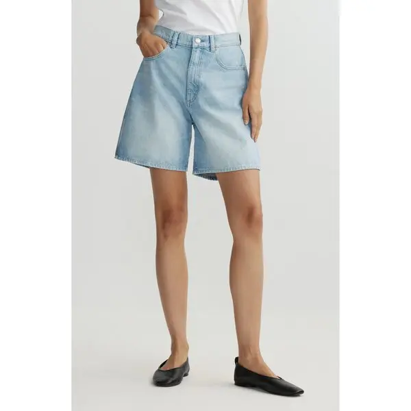 DL1961 Taylor High-waisted Relaxed Denim Shorts - Prairie