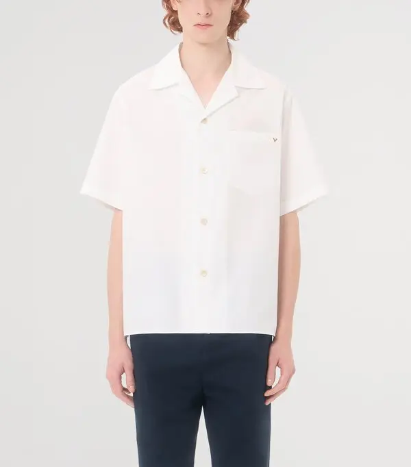 Valentino Garavani Cotton Vgold Shirt - White