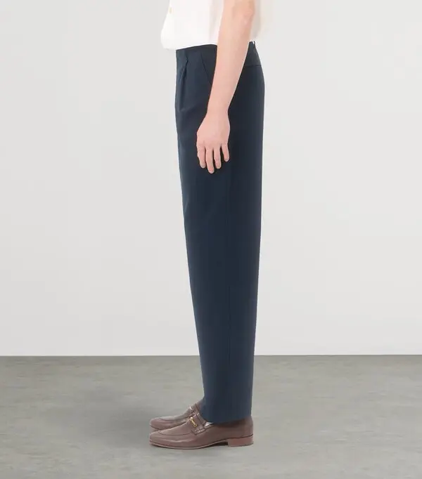 Valentino Garavani Cotton Pleated Straight Chinos