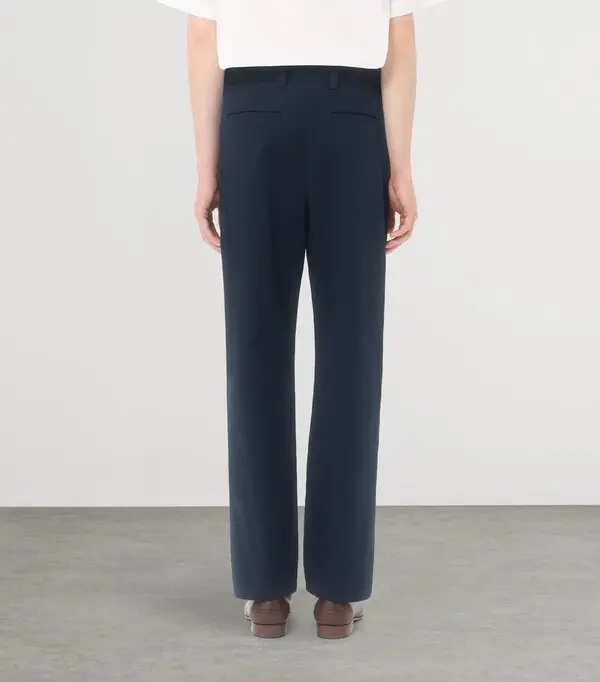 Valentino Garavani Cotton Pleated Straight Chinos