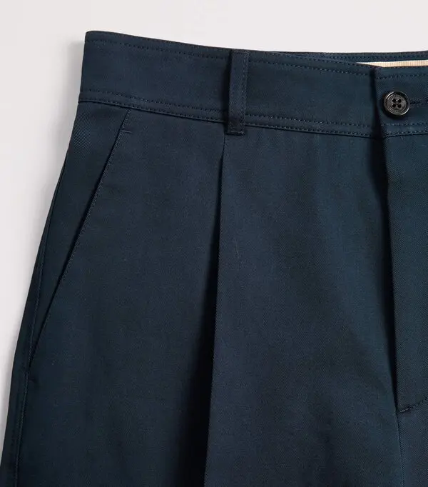 Valentino Garavani Cotton Pleated Straight Chinos