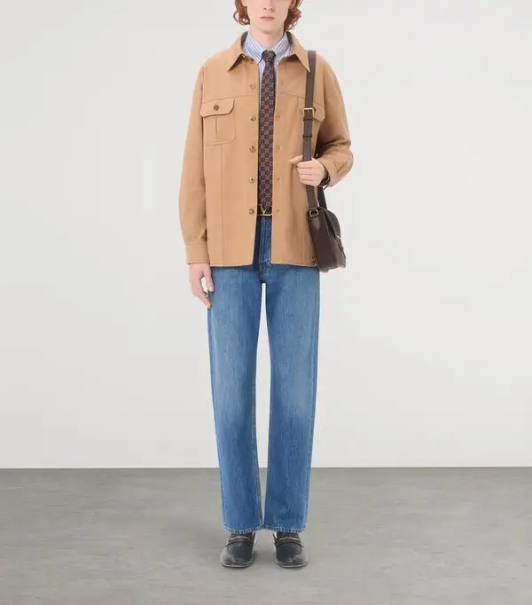 Valentino Garavani Cotton Twin-pocket Trucker Jacket - Beige