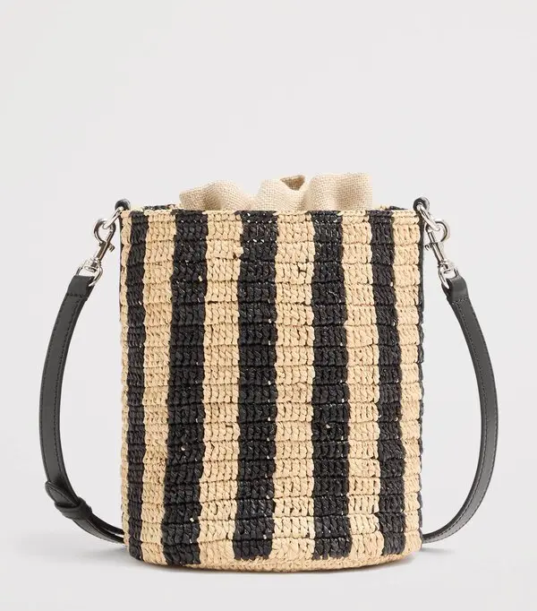 Valentino Garavani Small Raffia Bucket Bag