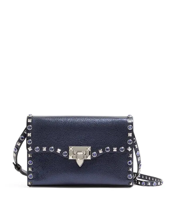 Valentino Garavani Rockstud Spike Shoulder Bag - Blue
