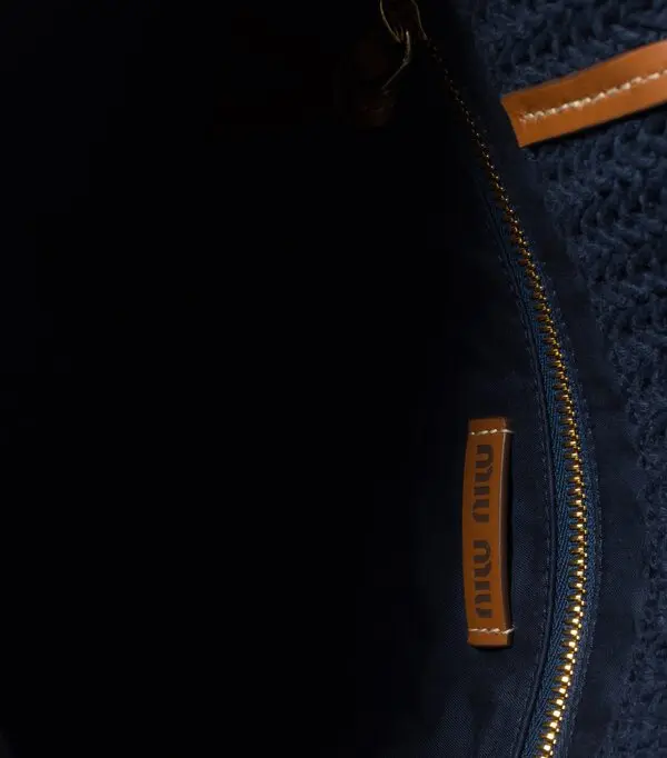Miu Miu Raffia-effect Woven Tote