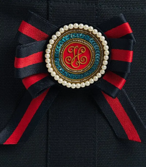Harrods Canvas Tote Bag With Rosette