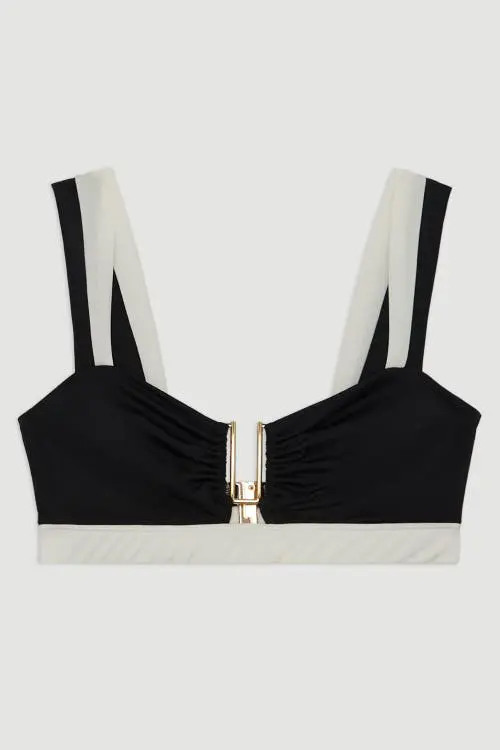 Karen Millen Trim Detail Detachable Strap Bikini Top