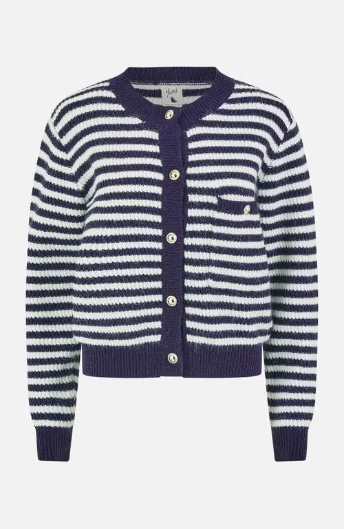 YUMI Long Sleeve Knit Relaxed Fit Cardigan