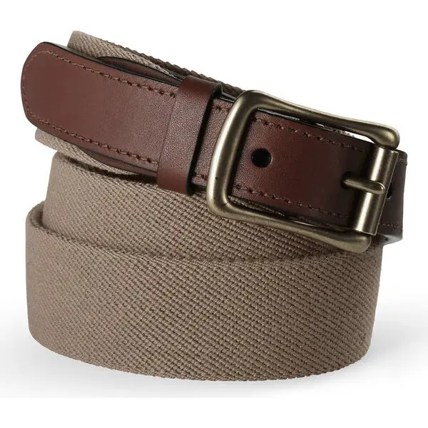 LANDS' END Elastic Surcingle Belt - Khaki