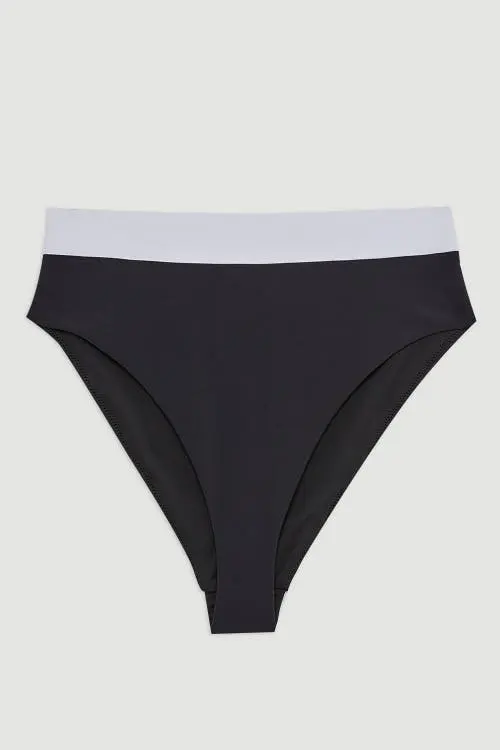 Karen Millen High Waist High Cut Bikini Bottom