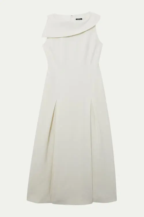 Karen Millen Asymmetrical Neck Tailored Midi Dress