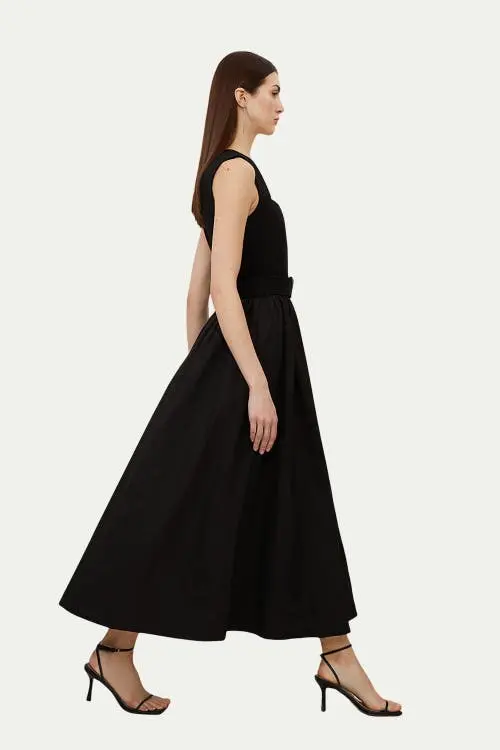 Karen Millen Square Neck Belted Maxi Dress