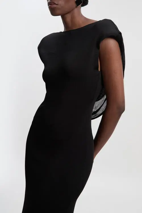 Karen Millen Sleeveless Plunge Back Maxi Dress