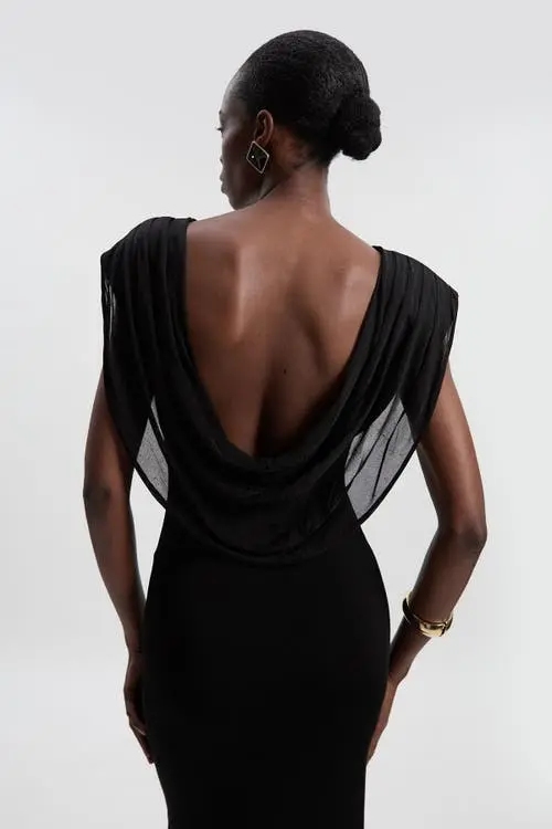 Karen Millen Sleeveless Plunge Back Maxi Dress