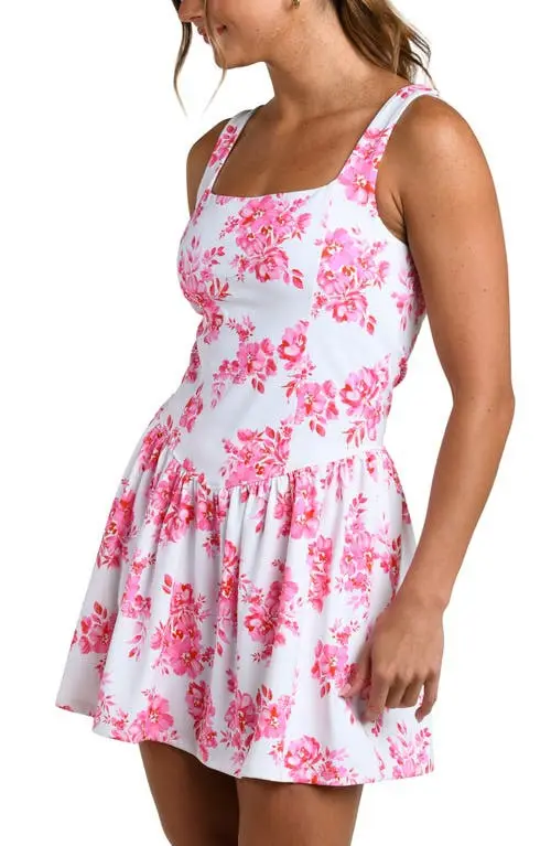 La Blanca Floral Print Tennis Dress