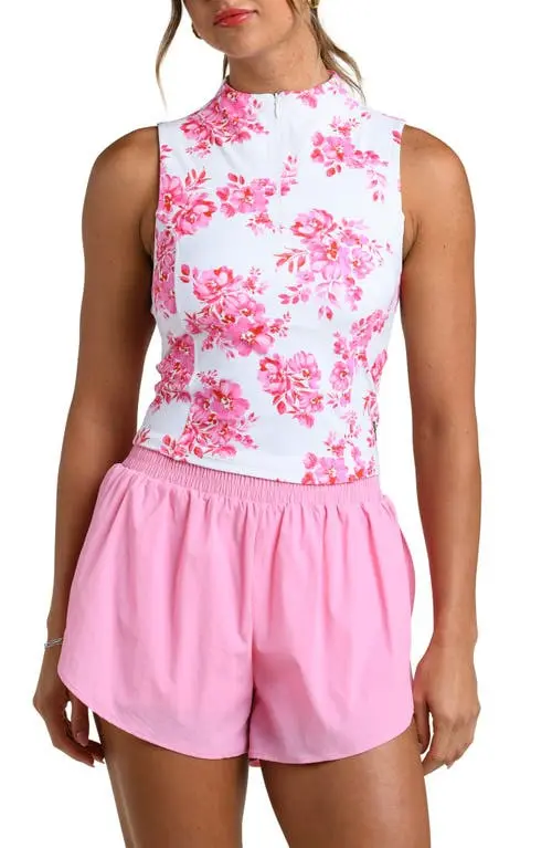 La Blanca Sleeveless Half Zip Top - White