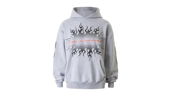 HELLSTAR Gradient Flame Hoodie - Grey