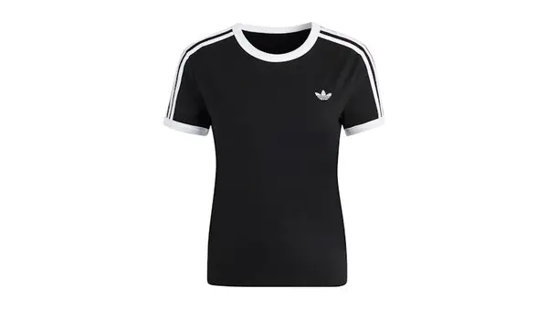 Adidas 3-stripes Slim Tee Shirt - Black/white