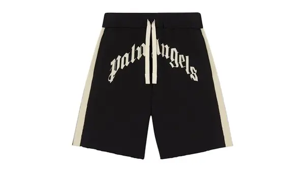 Palm Angels Curved Logo Track Shorts