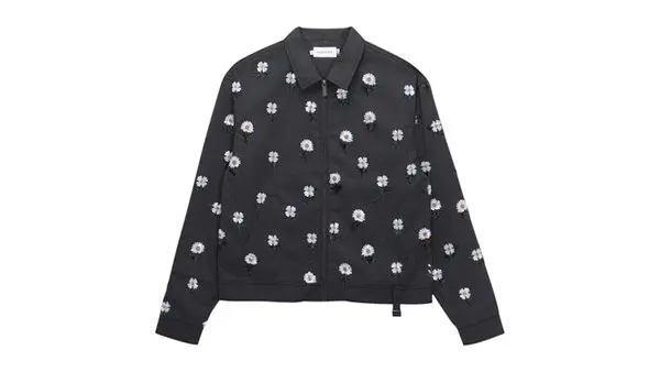 HONOR THE GIFT Flowers Beaded Jacket - Black