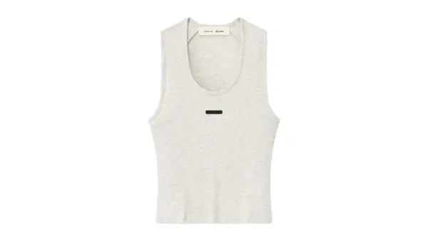 Fear Of God Essentials Rib Knit Fitted Tank - Oatmeal Heather