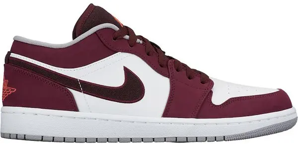 JORDAN 1 Low Top Sneakers - Bordeaux/infrared 23/white