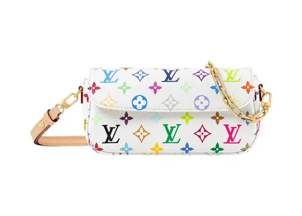 LOUIS VUITTON X Takashi Murakami Wallet On Chain Ivy - Multicolor White