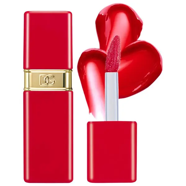 Dolce & Gabbana Rose Dew Lip Bite 24h Hydrating Glossy Lip Tint With Hyaluronic Acid - 04 Flirty Red