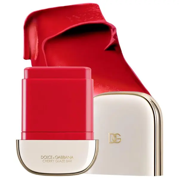 Dolce & Gabbana Cherry Glaze Bar 24h Lasting Glow & Waterproof Cream Blush Stick With Vegan Collagen - 04 Sunny Red