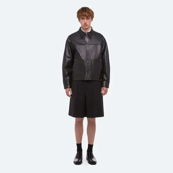 Helmut Lang Bonded Leather Trucker Jacket