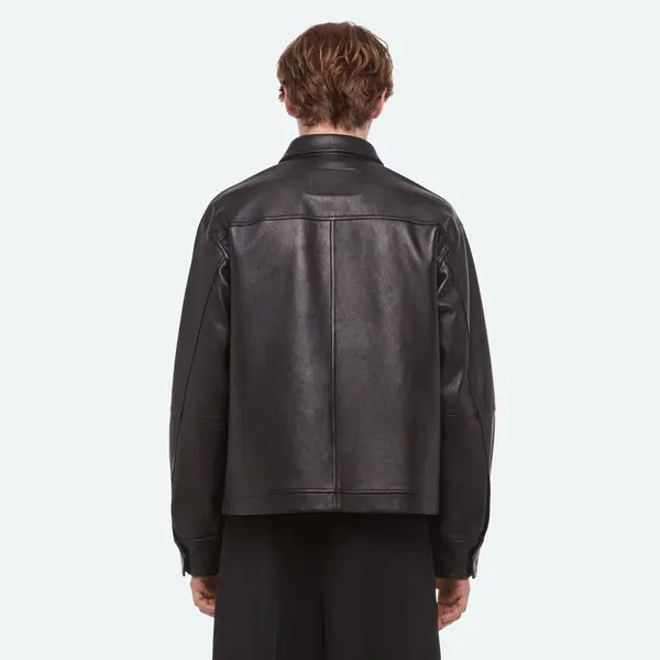 Helmut Lang Bonded Leather Trucker Jacket